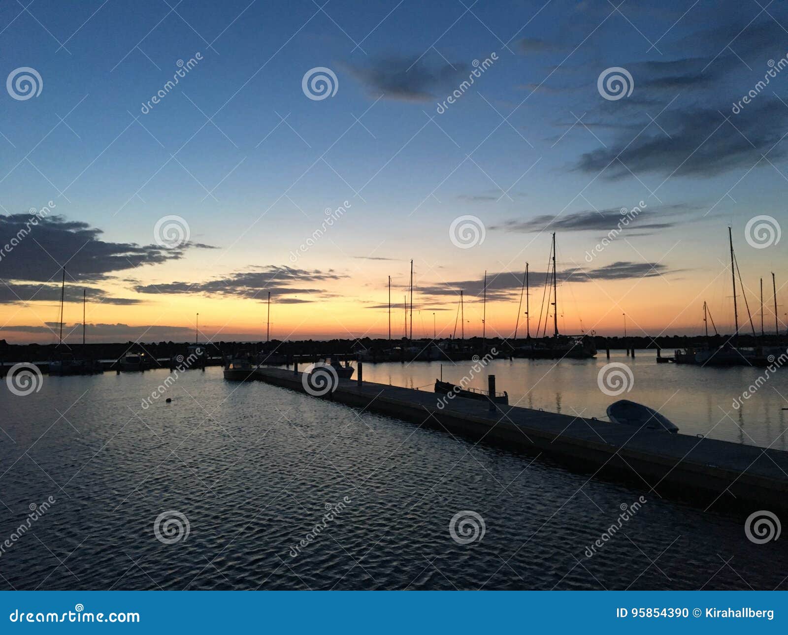 Sunset stock photo. Image of water, summer, sunset, harbour - 95854390