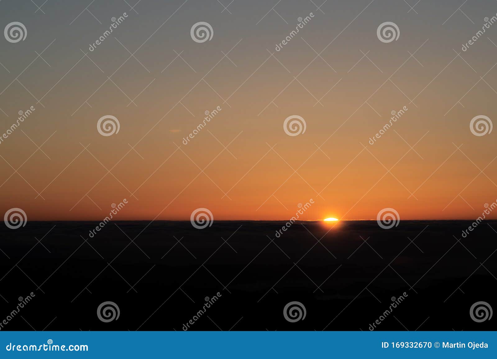 Sunset with Sun almost Gone Stock Photo - Image of texture, blurry ...