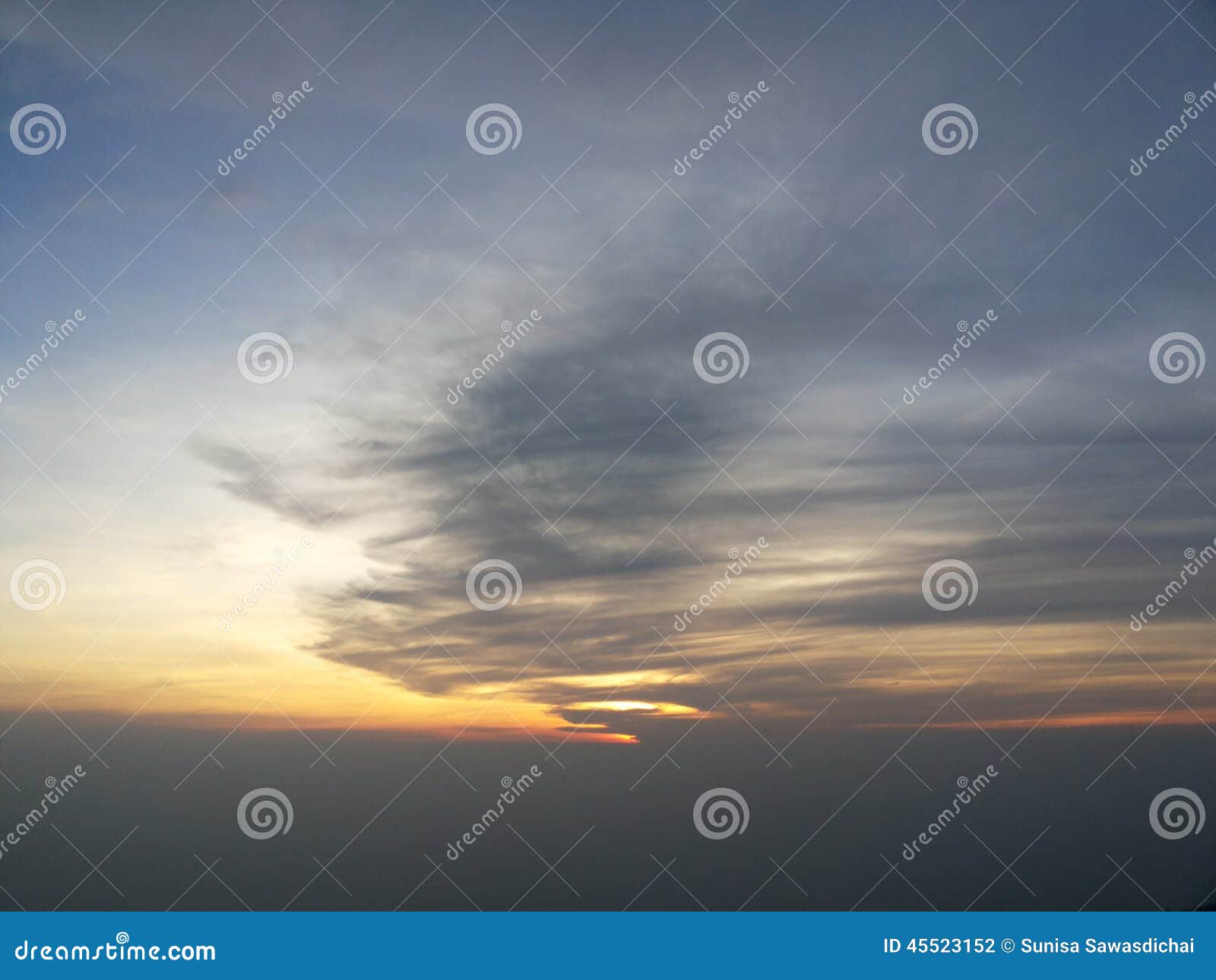 Sunset stock photo. Image of sunset, hide, cloud, evening - 45523152