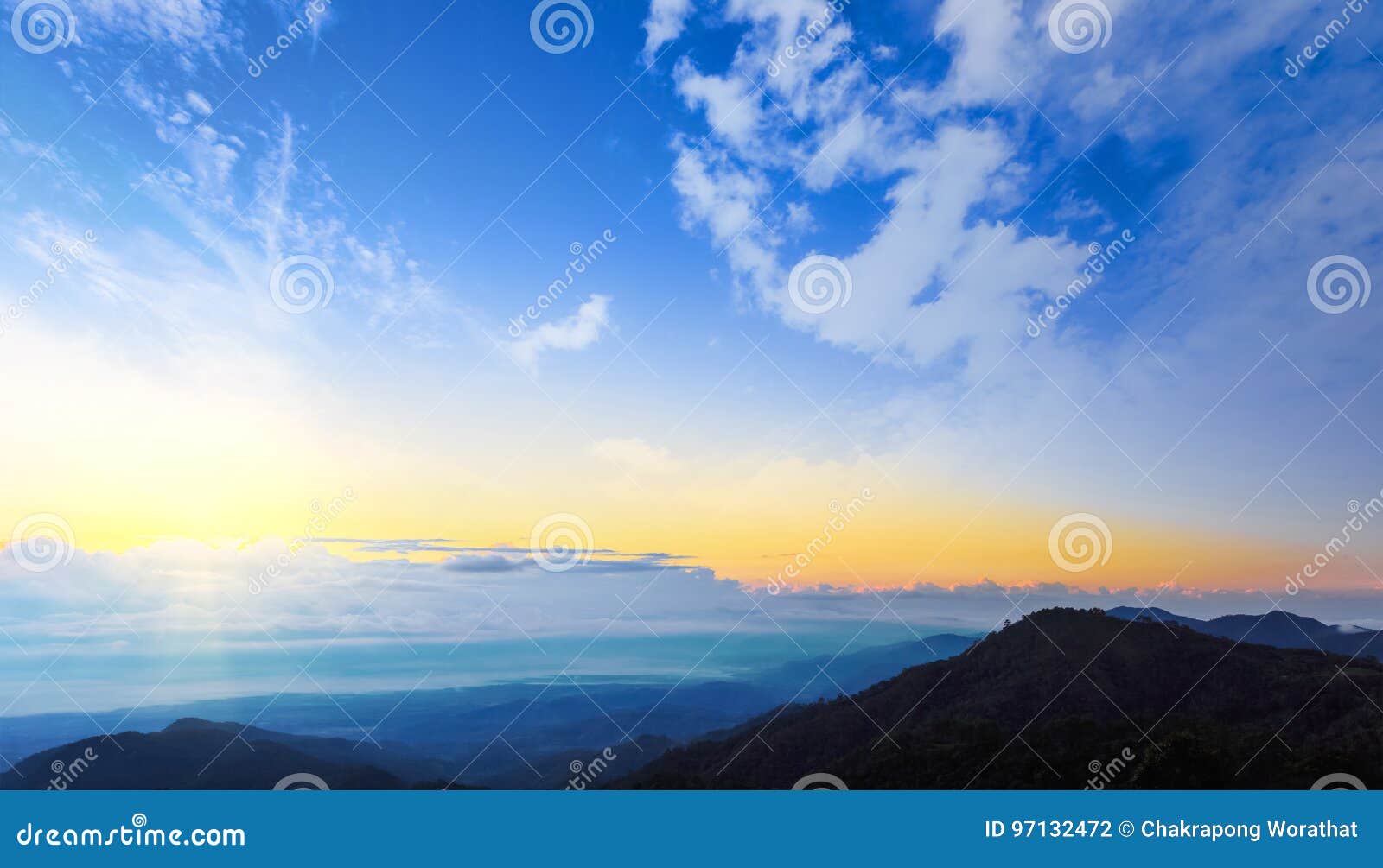 Sunset with Sun Rays, Sky with Clouds and Sun. Stock Photo - Image of ...