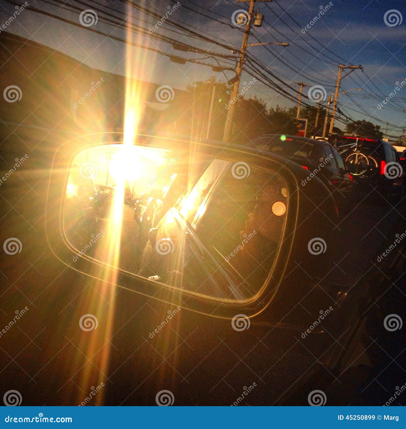 Sunset stock image. Image of sunset, mirror, gold - 45250899