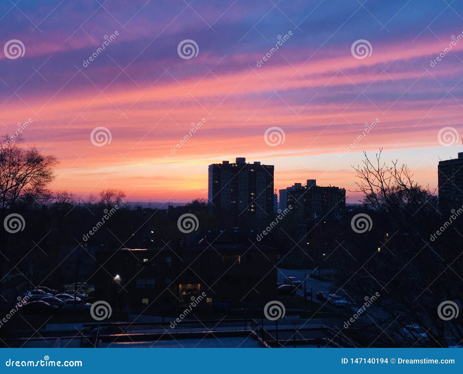 Sunset stock photo. Image of view, sunset, evening, balcony - 147140194
