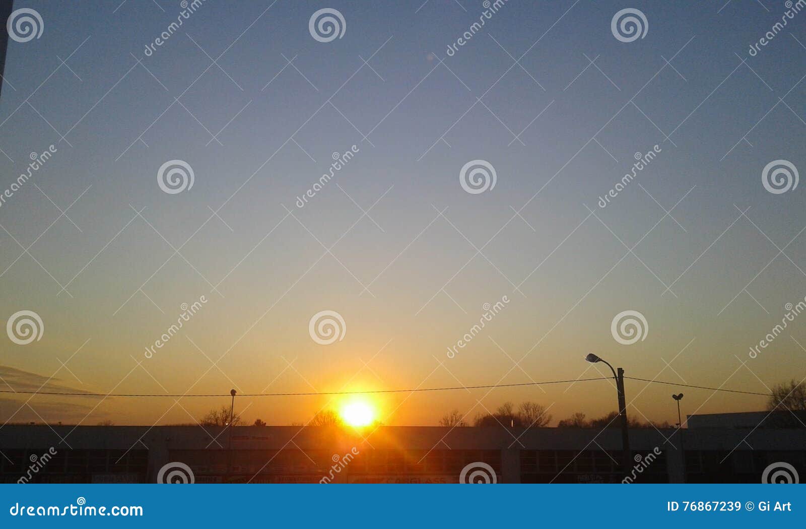 Sunset stock image. Image of daytime, landscape, sunrise - 76867239