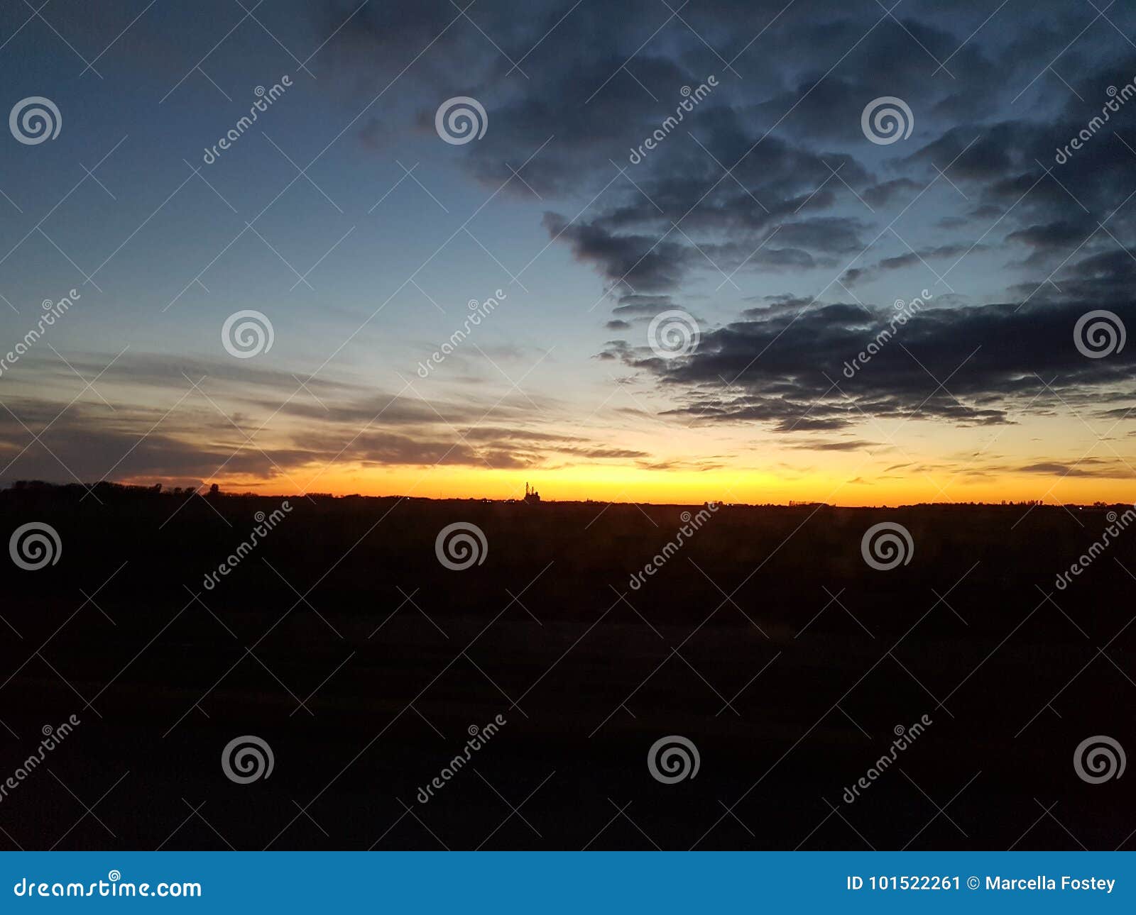 Sunset stock image. Image of drive, home, landscape - 101522261