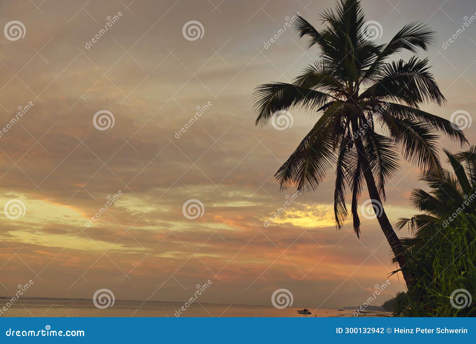 Very Beautiful Sunset and Sunrise on the Beach in Kenya Stock Photo ...