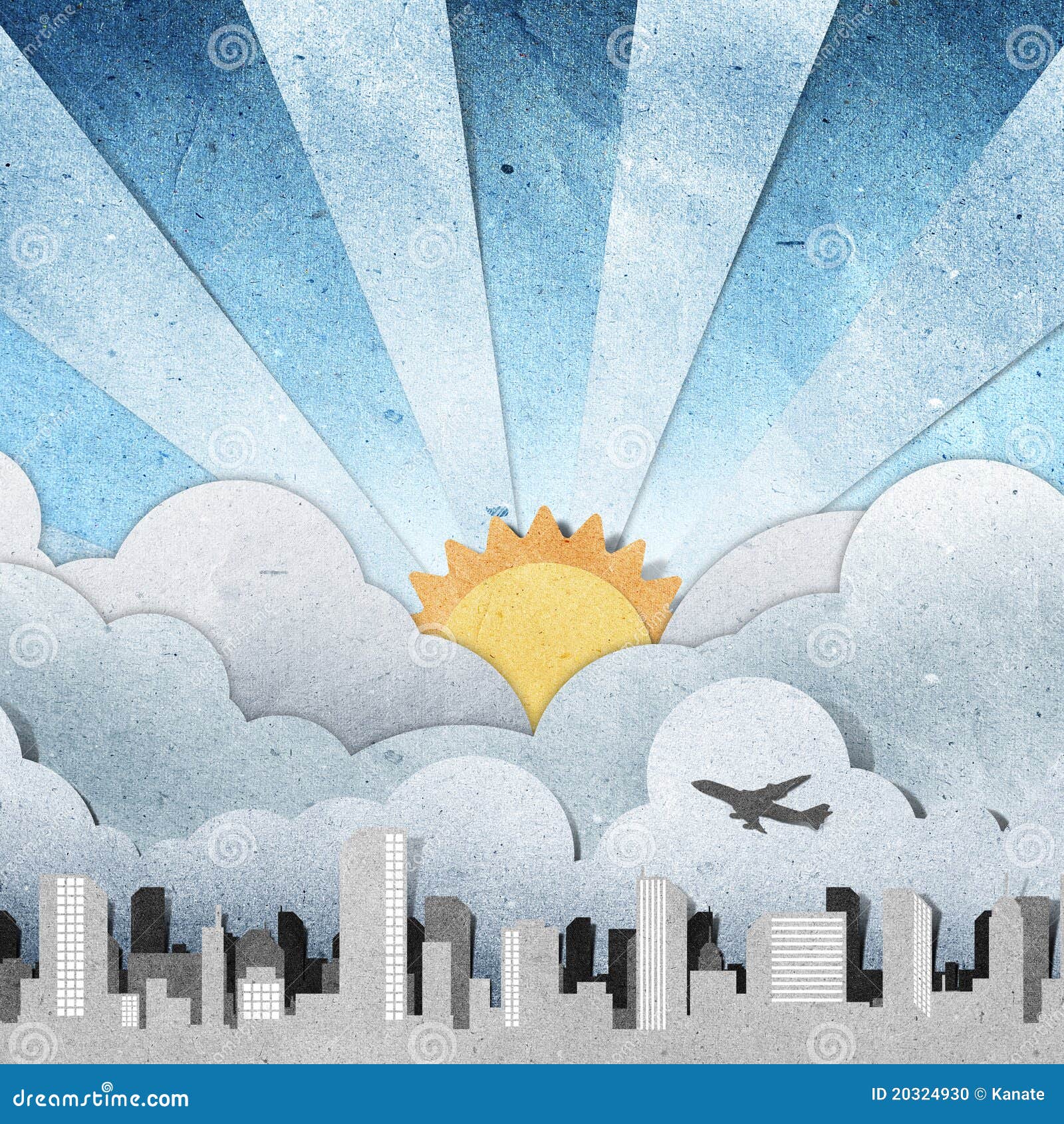 Sunrise City Scene With Big Skyscrappers, Concept Art , Ai Generated ...