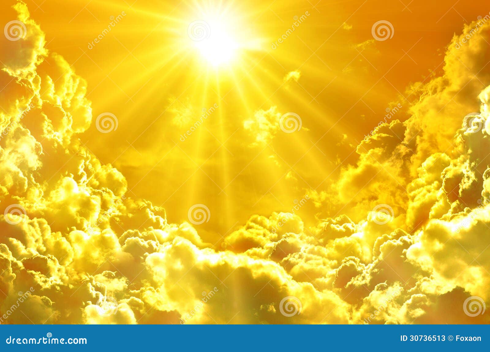 Sunset / Sunrise with Clouds, Light Rays and Other Atmospheric E Stock ...