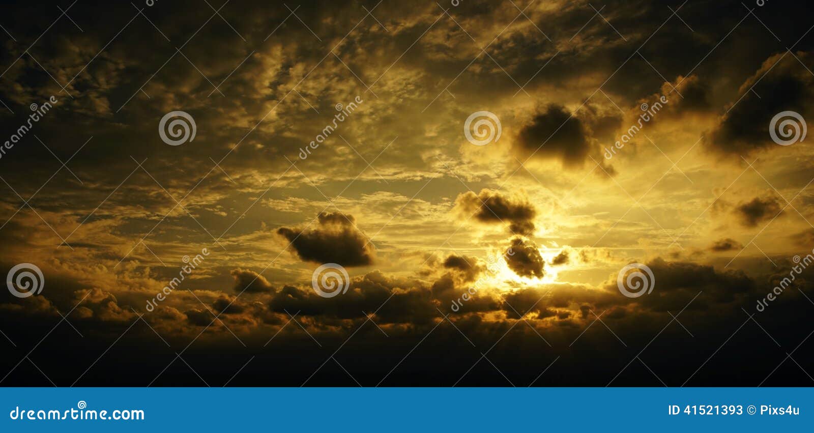 Sunset, Sunrise with Clouds. Yellow Warm Sky Background Stock Image ...