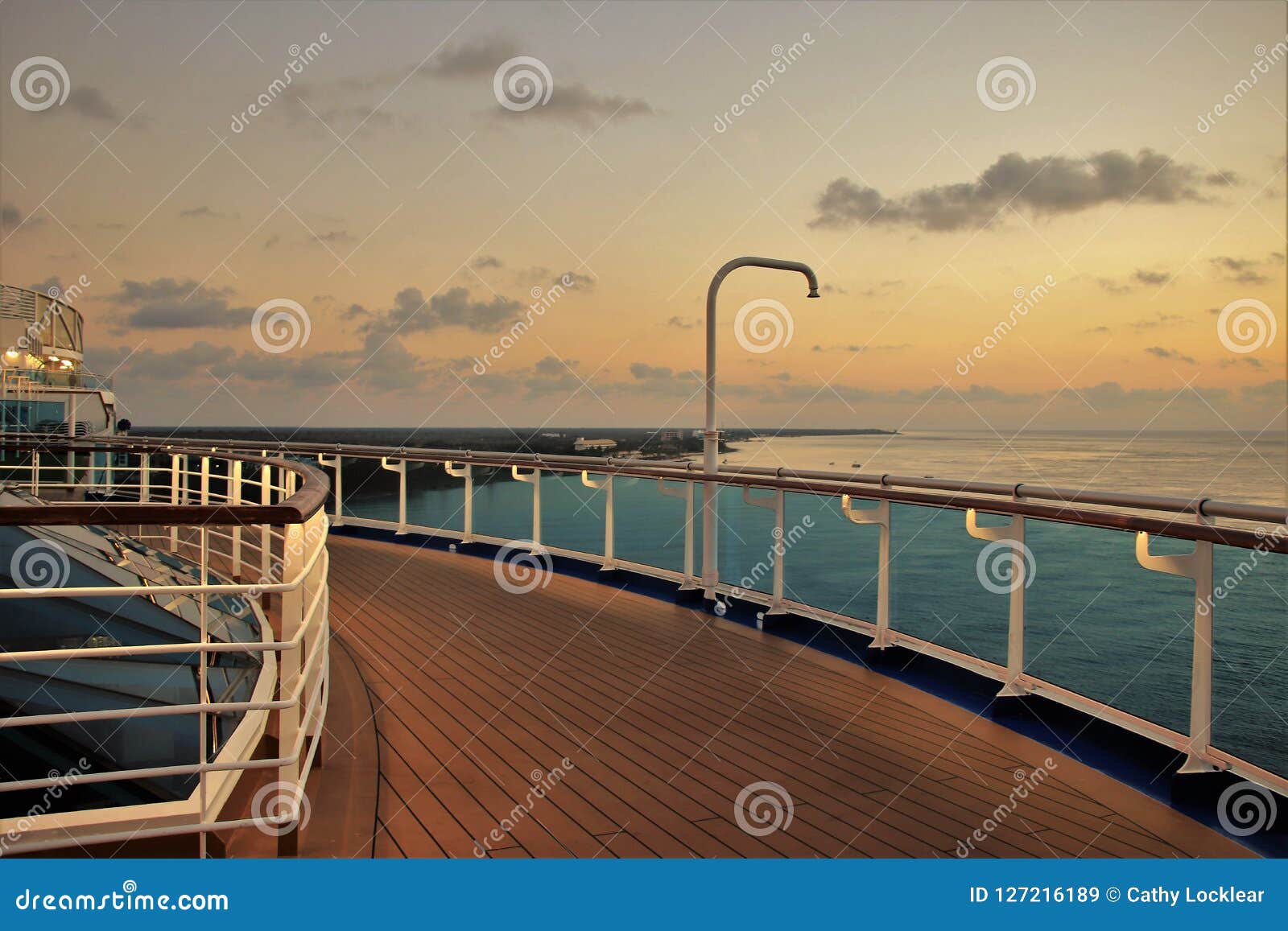 Sunset on the Deck of a Cruise Ship Stock Image - Image of cruise ...