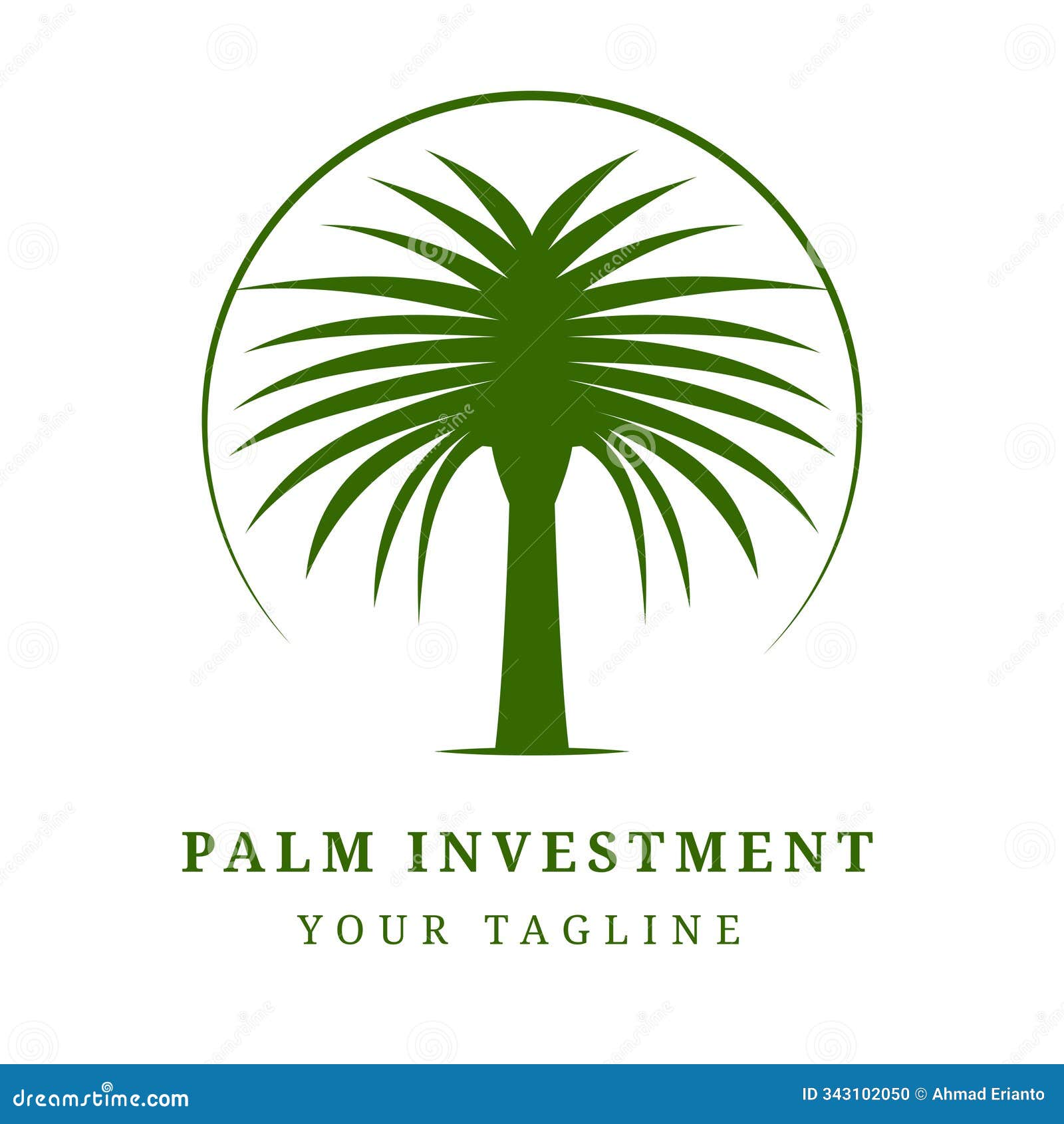 Sunset Sunrise Date Palm Tree Arabian Middle East with Vector Design ...