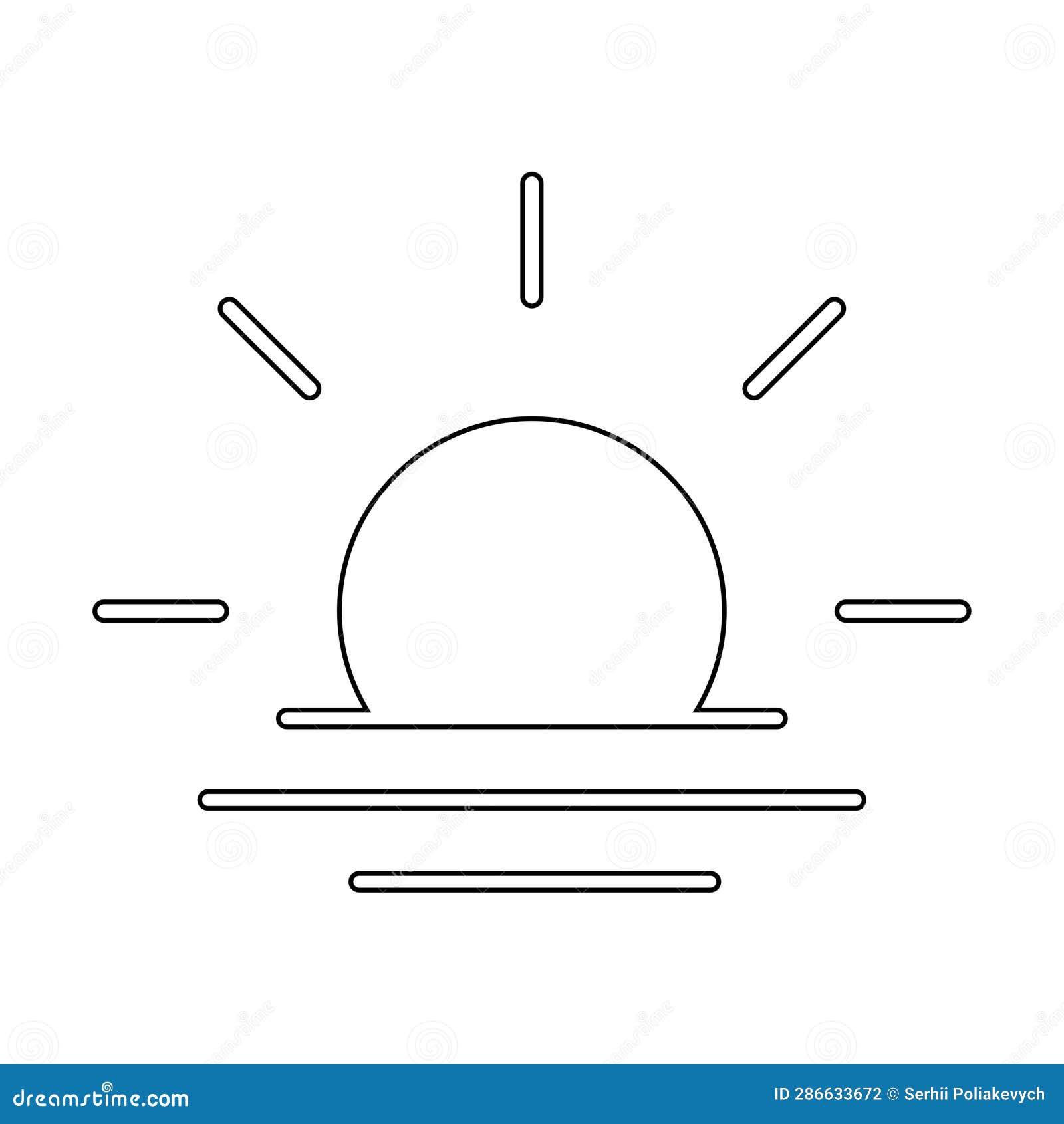 Sunset or Sunrise Icon. Vector Illustration. EPS 10 Stock Vector ...