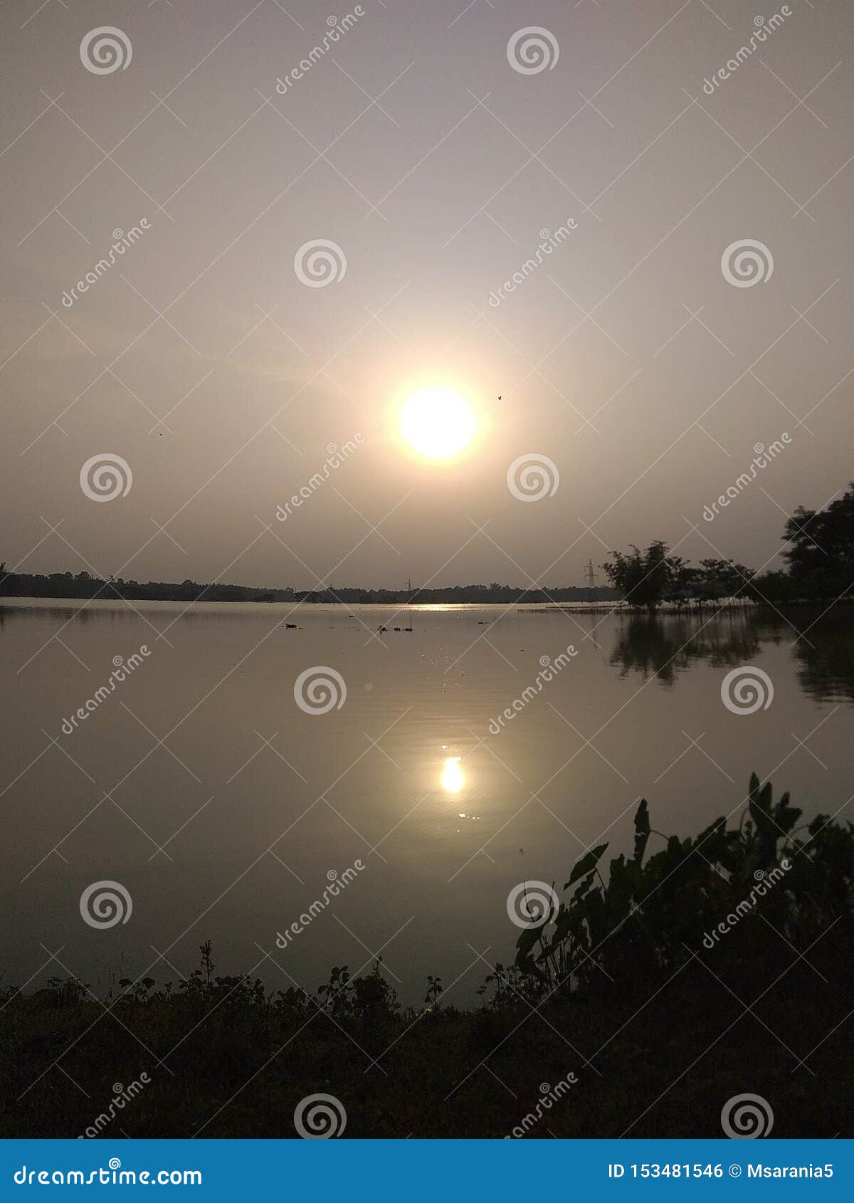 Sunset stock photo. Image of water, sunset, nature, assam - 153481546