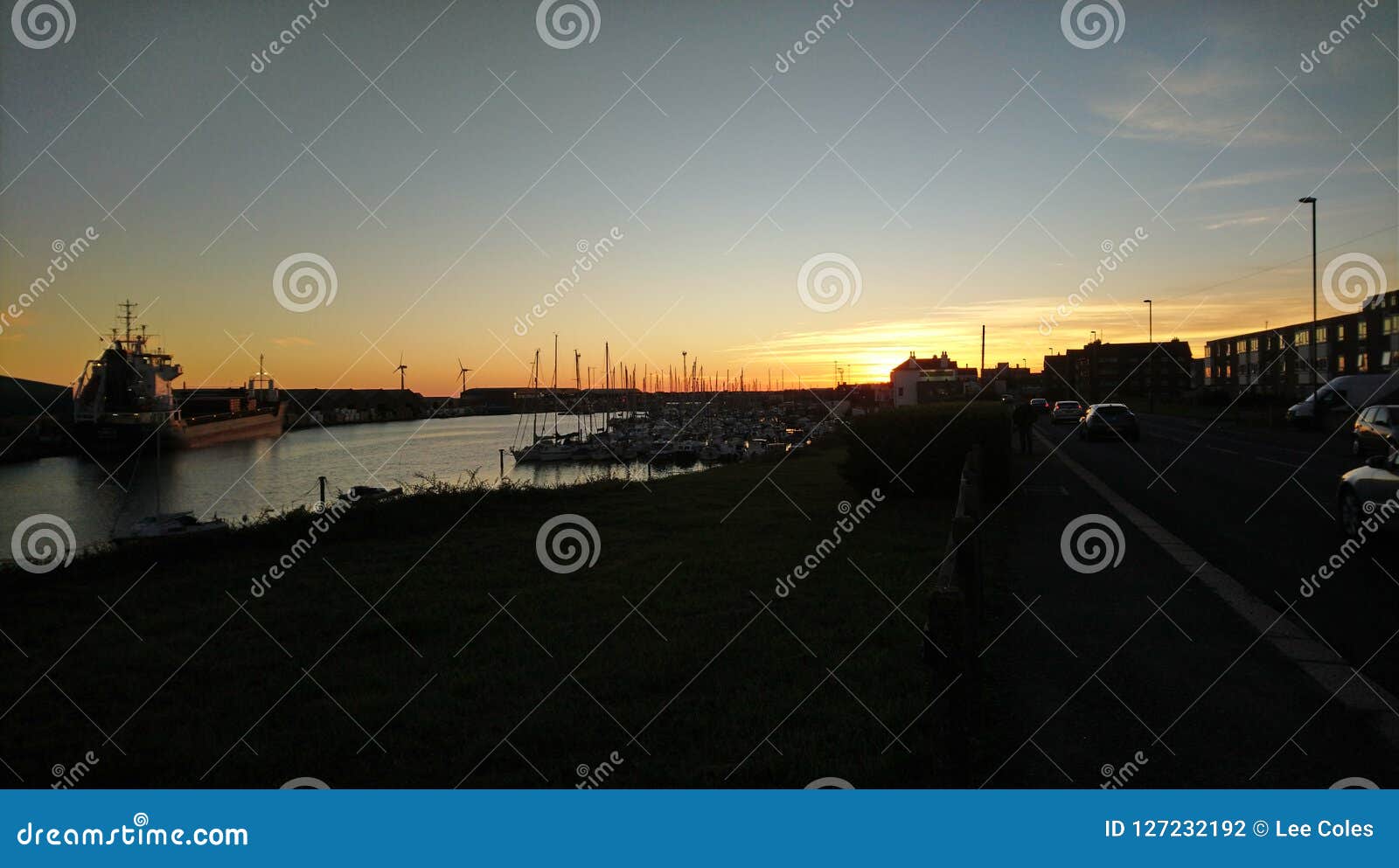 Sunset stock photo. Image of harbour, sunset, water - 127232192