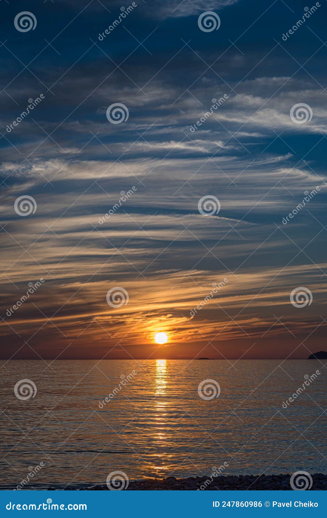 Sunset on Superior Lake stock photo. Image of serene - 247860986