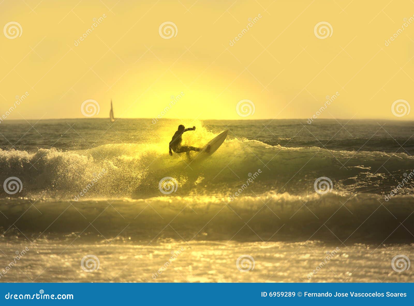 Sunset surf stock image. Image of courageous, action, active - 6959289