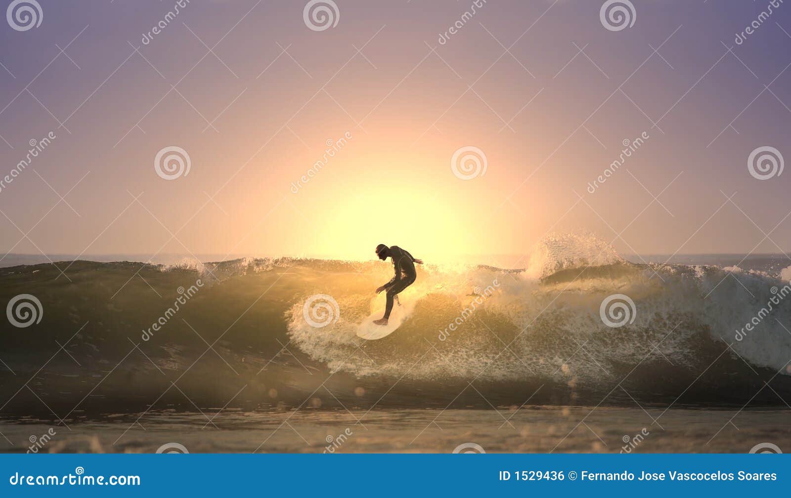 Sunset surfer stock photo. Image of active, girl, exhilarating - 1529436