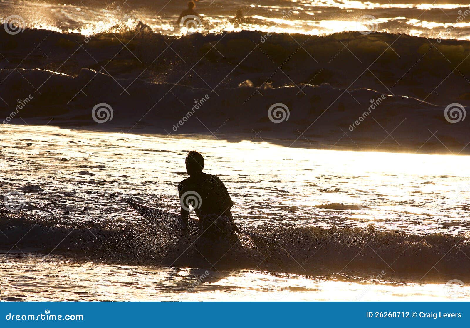 Sunset surfer stock photo. Image of sunset, surfing, waves - 26260712