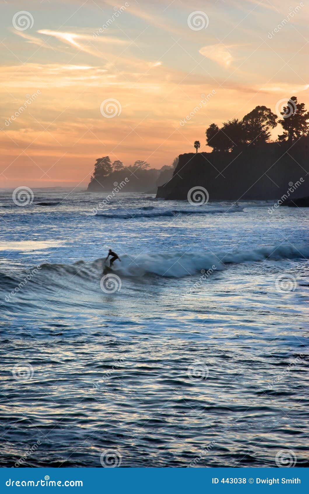 Sunset Surfer stock photo. Image of shore, surfboard, catching - 443038