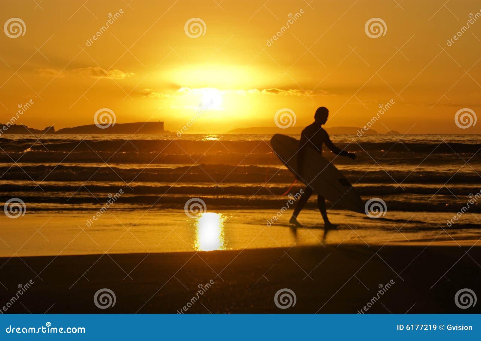 Sunset Surfer stock image. Image of enjoyment, seaside - 6177219