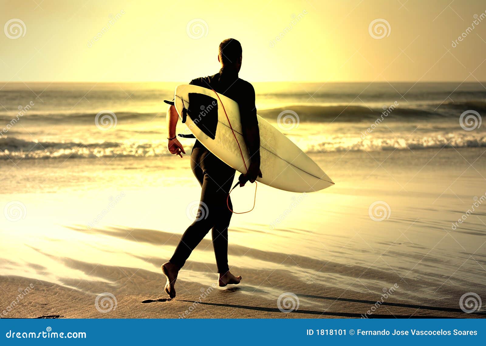 Sunset surfer running stock image. Image of sail, recreation - 1818101