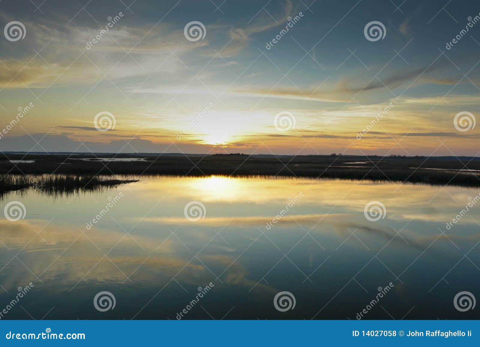 Sunset swamp stock photo. Image of color, marsh, outdoor - 14027058