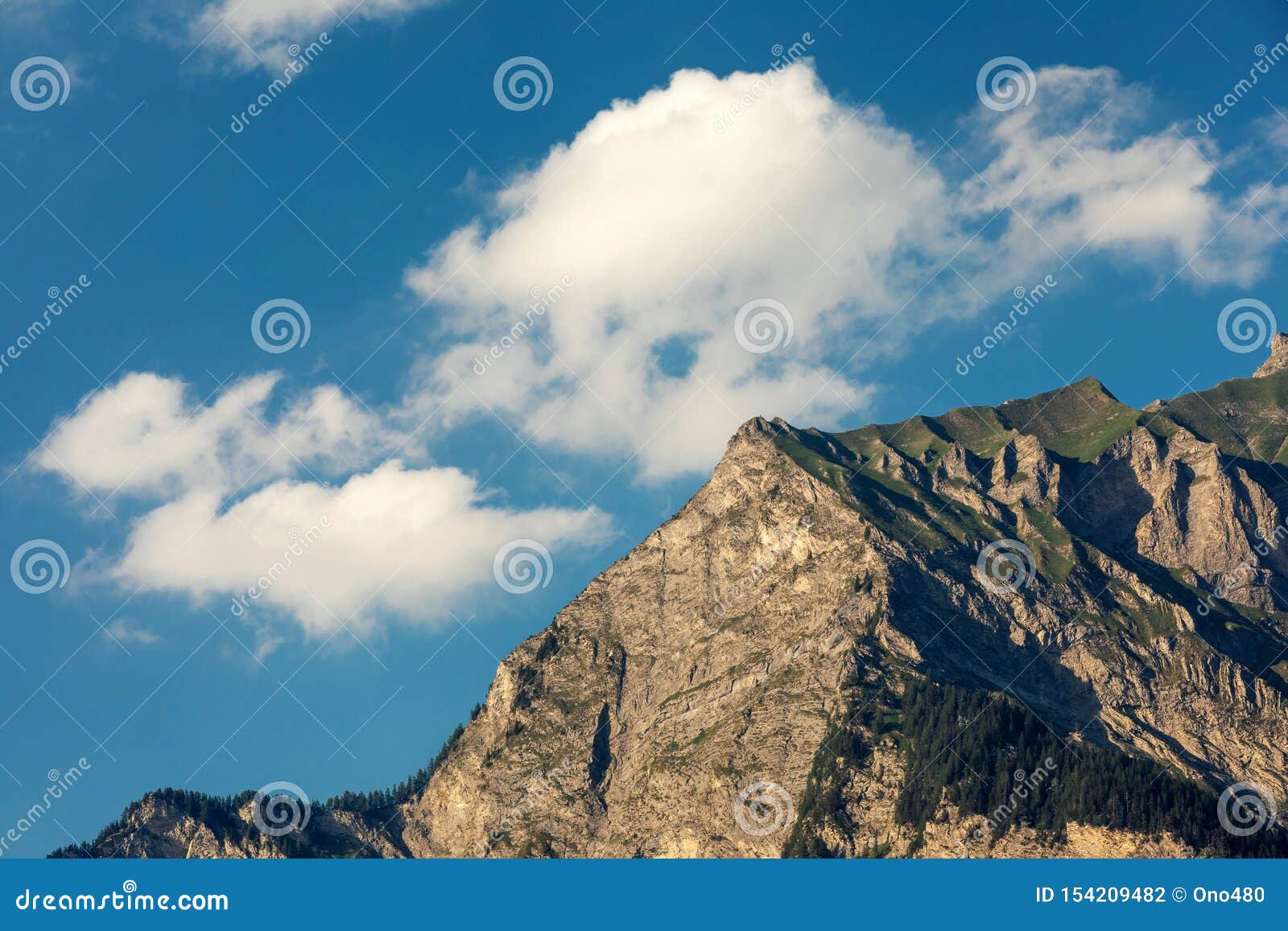 Sunset in the Swiss Mountains. Swiss Alps Stock Photo - Image of ...