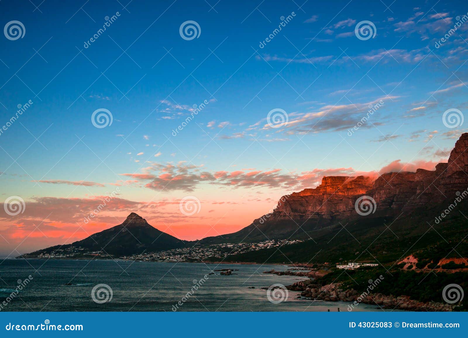Sunset Table Mountain stock image. Image of table, apostles - 43025083