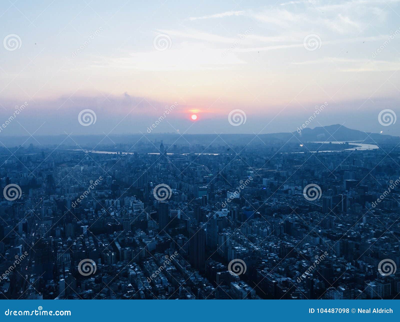 Sunset in taipei stock photo. Image of taipei, evening - 104487098