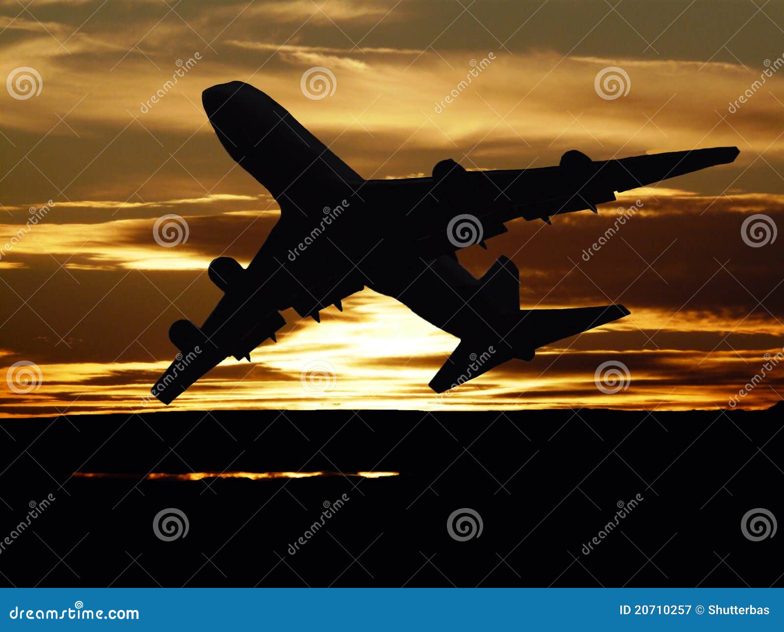 Sunset take off stock image. Image of airborne, clouds - 20710257