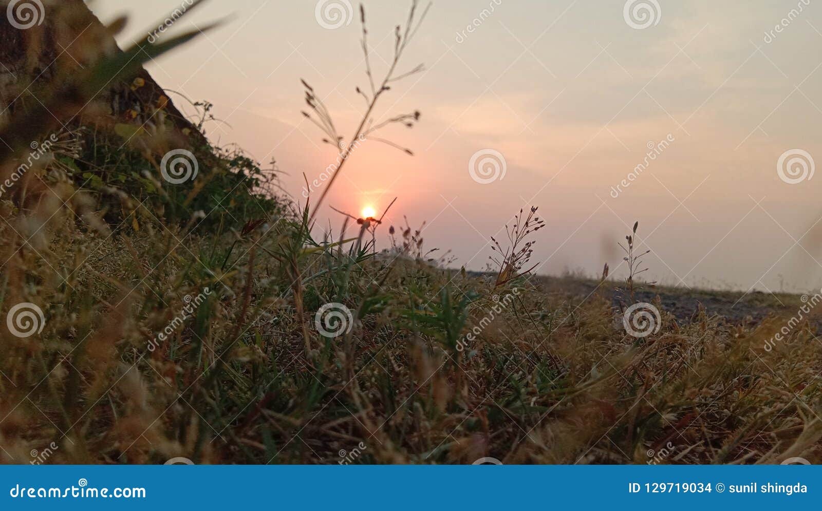 Sunset stock photo. Image of beautiful, india, talasari - 129719034