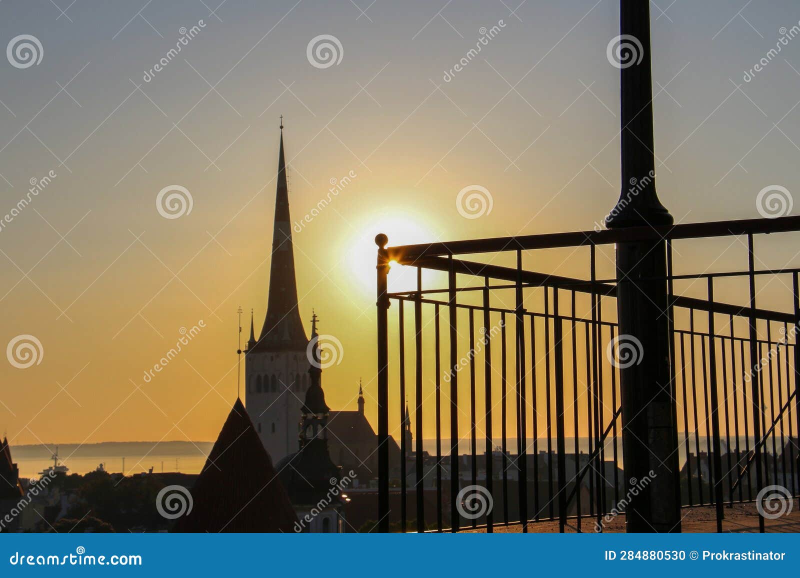 Sunset of Tallinn High Places Stock Photo - Image of places, tallinn ...