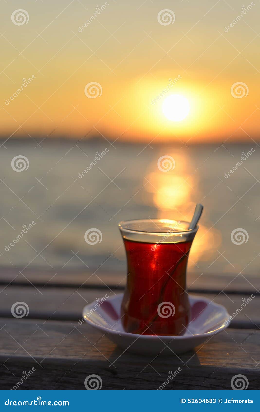 Sunset and tea stock image. Image of turkey, black, bosphorus - 52604683