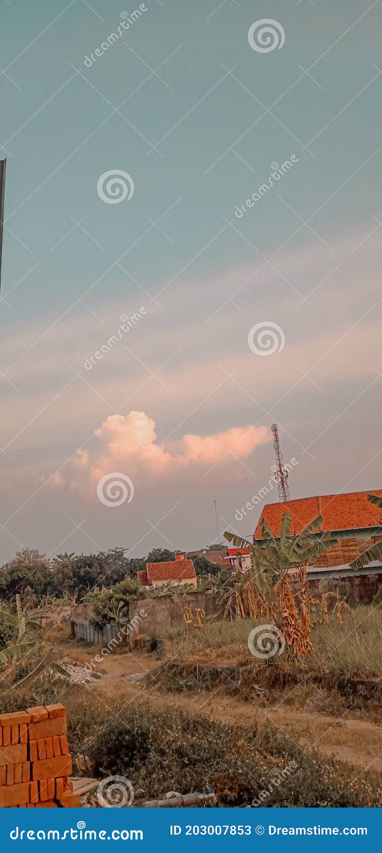 Sunset in Tembalang Semarang Stock Image - Image of landmark, tembalang ...