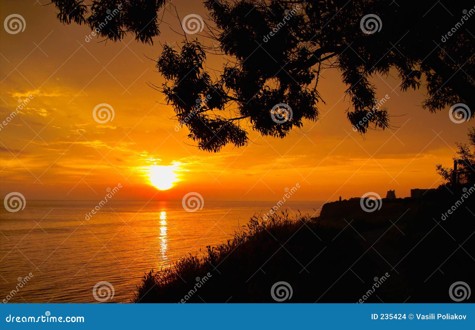 Sunset and the three stock photo. Image of contrast, holidays - 235424