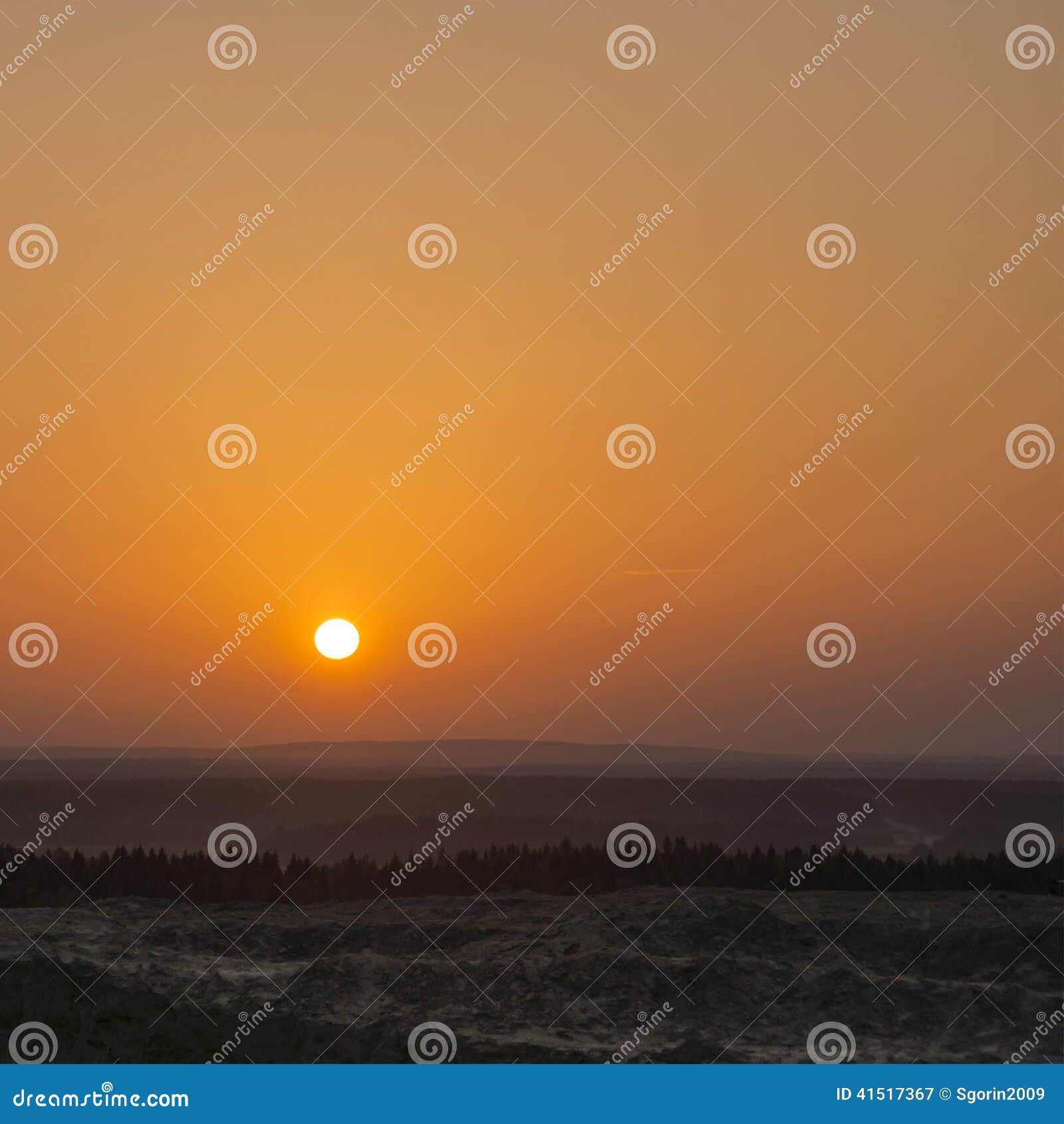Sunset time stock image. Image of cloudy, forest, time - 41517367