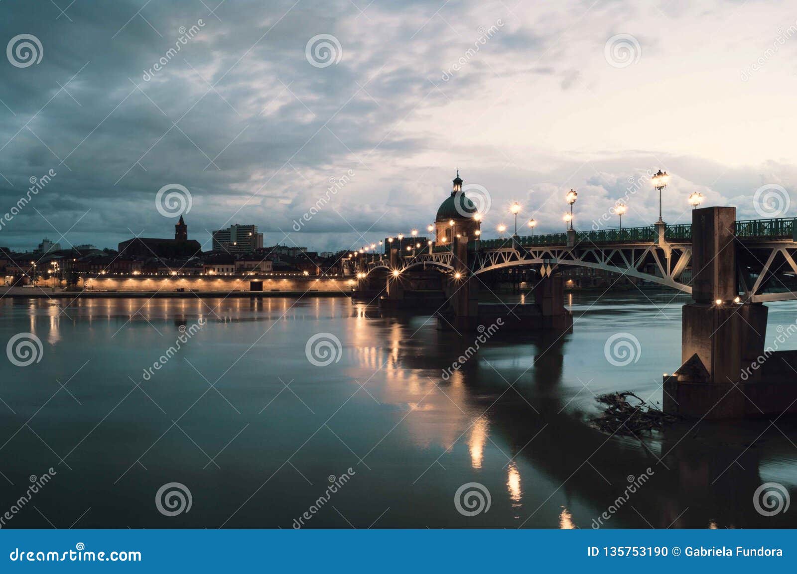 Sunset at Toulouse stock photo. Image of blue, calm - 135753190