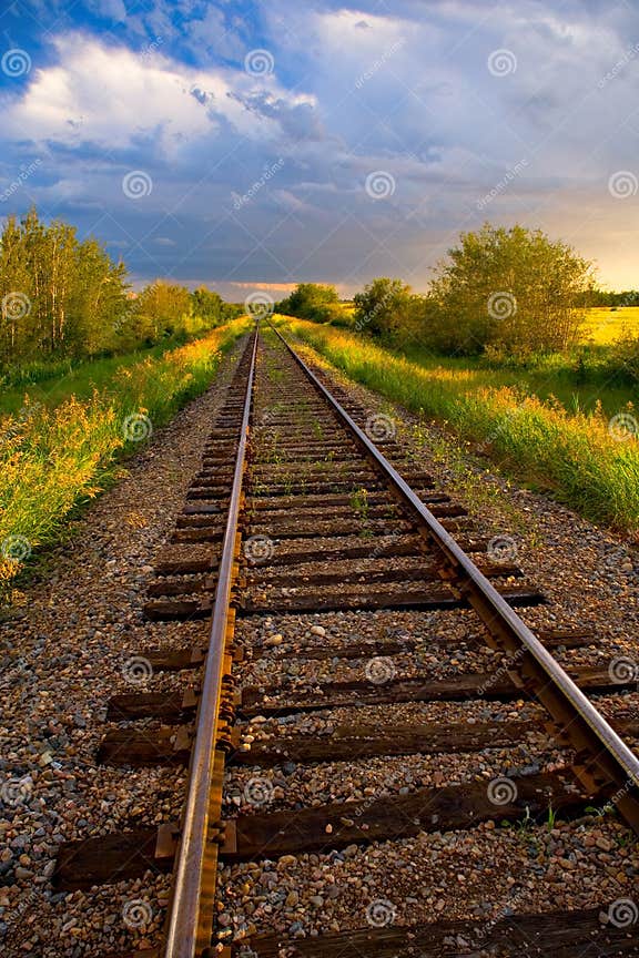 Sunset Tracks stock image. Image of prairie, pretty, outdoors - 502197