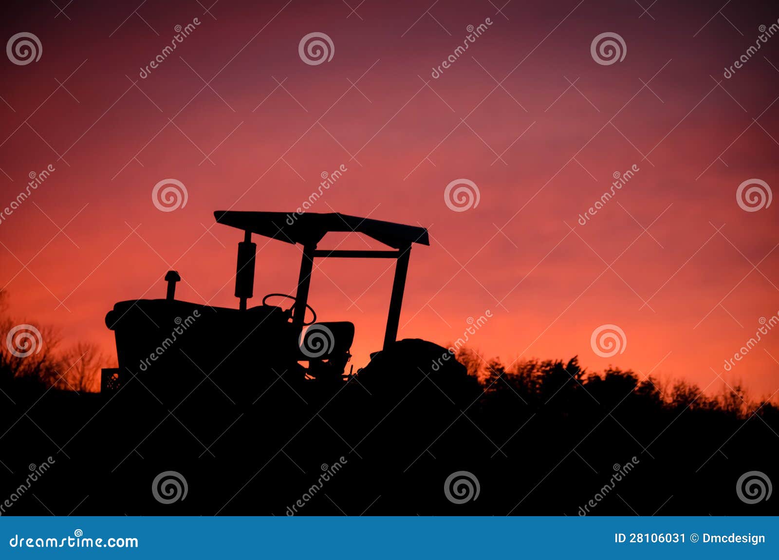 Sunset Tractor stock image. Image of sunset, rural, fall - 28106031