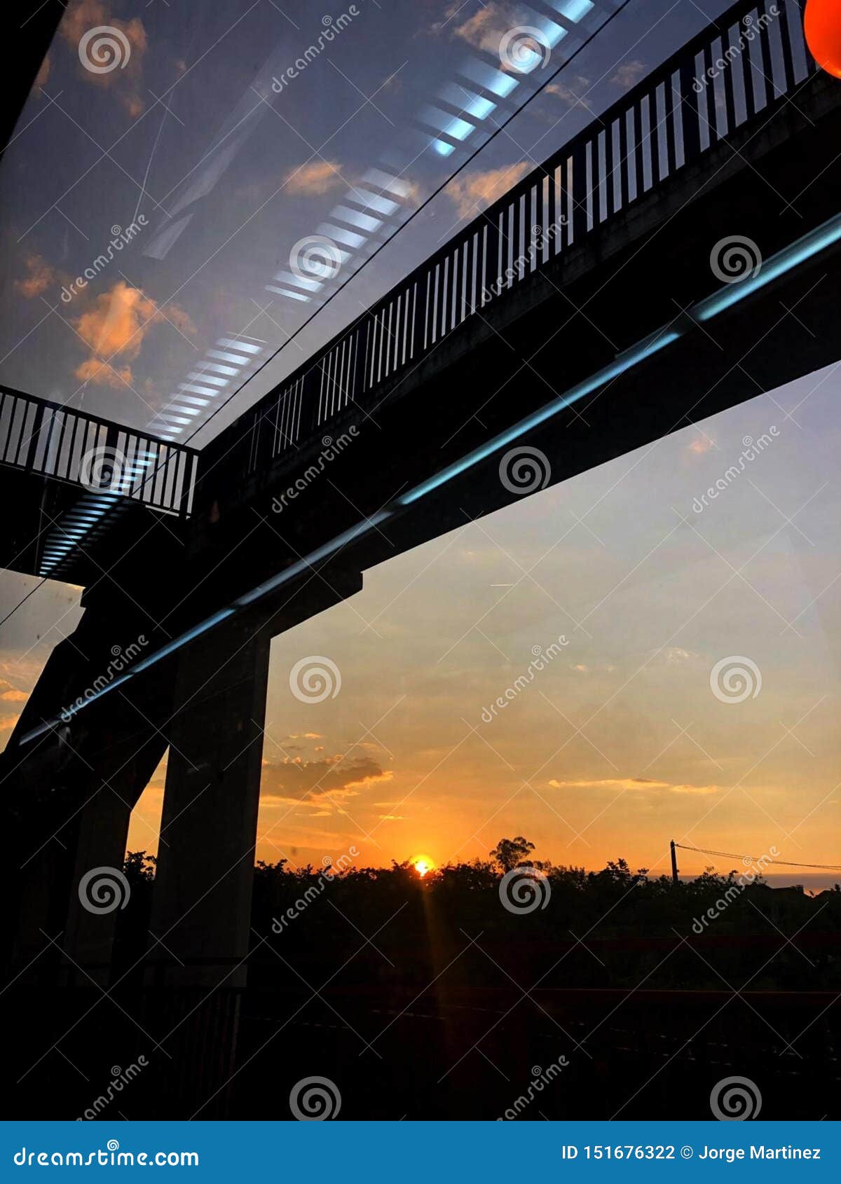 Sunset train stock photo. Image of train, bridge, sunset - 151676322