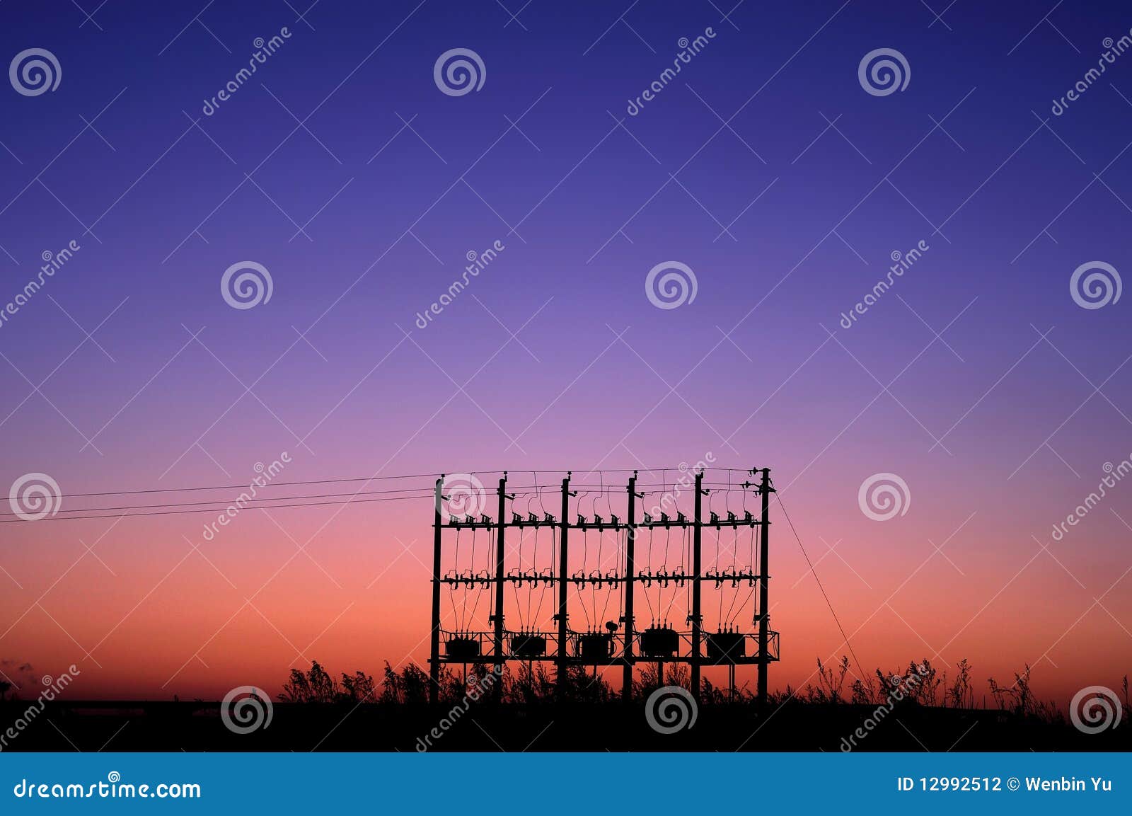 Sunset transformers stock photo. Image of transformers - 12992512