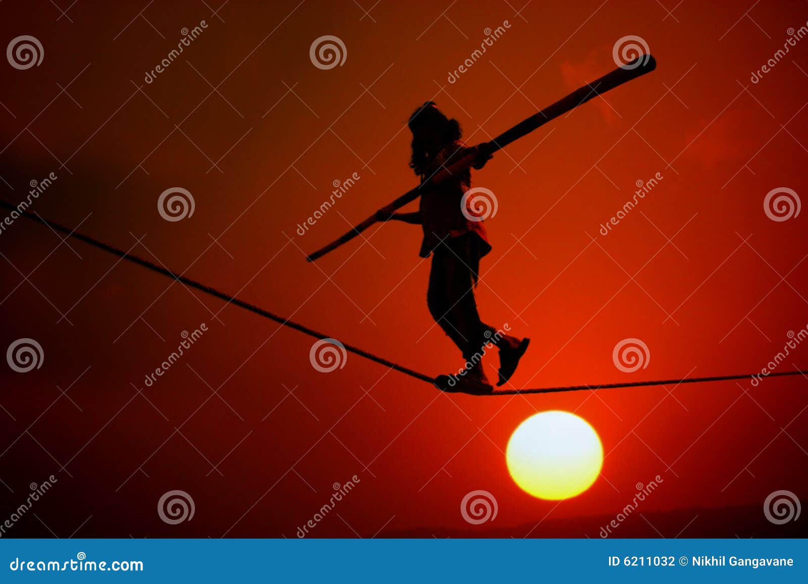 Sunset Trapeze stock photo. Image of dawn, serene, balance - 6211032