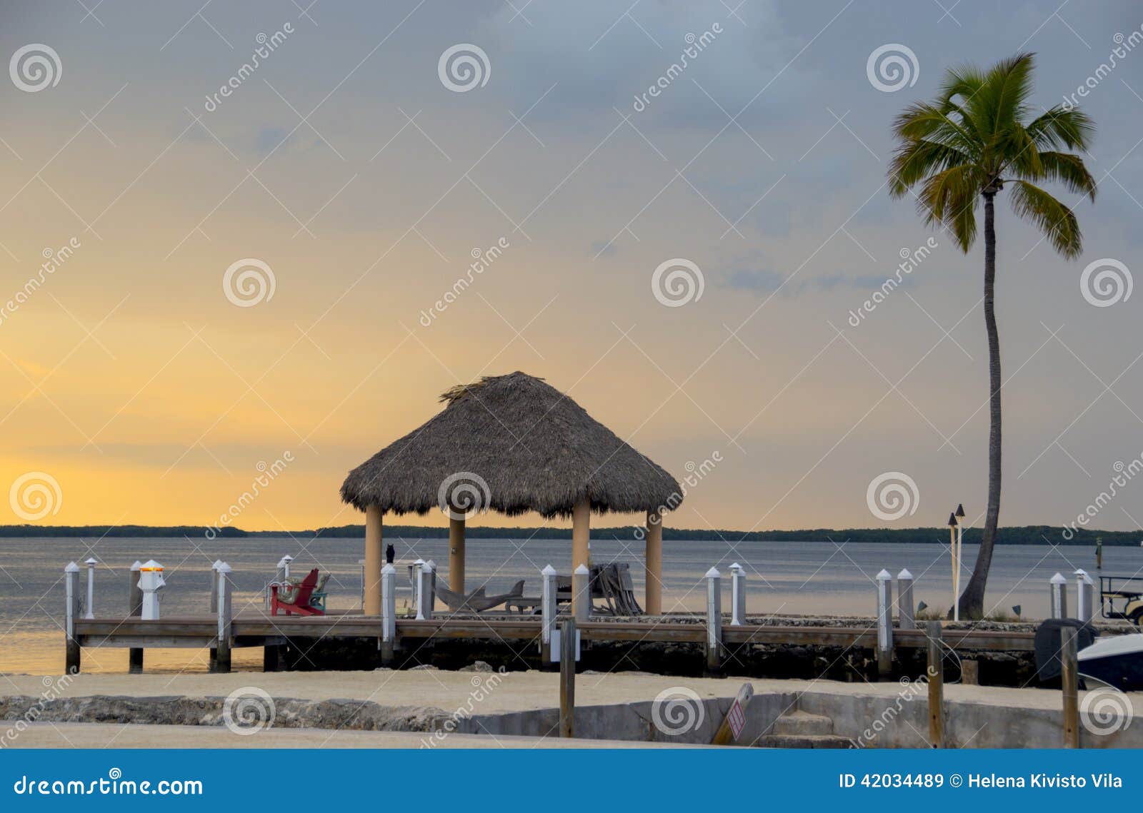 Sunset on a Tropical Resort Stock Image - Image of night, nice: 42034489