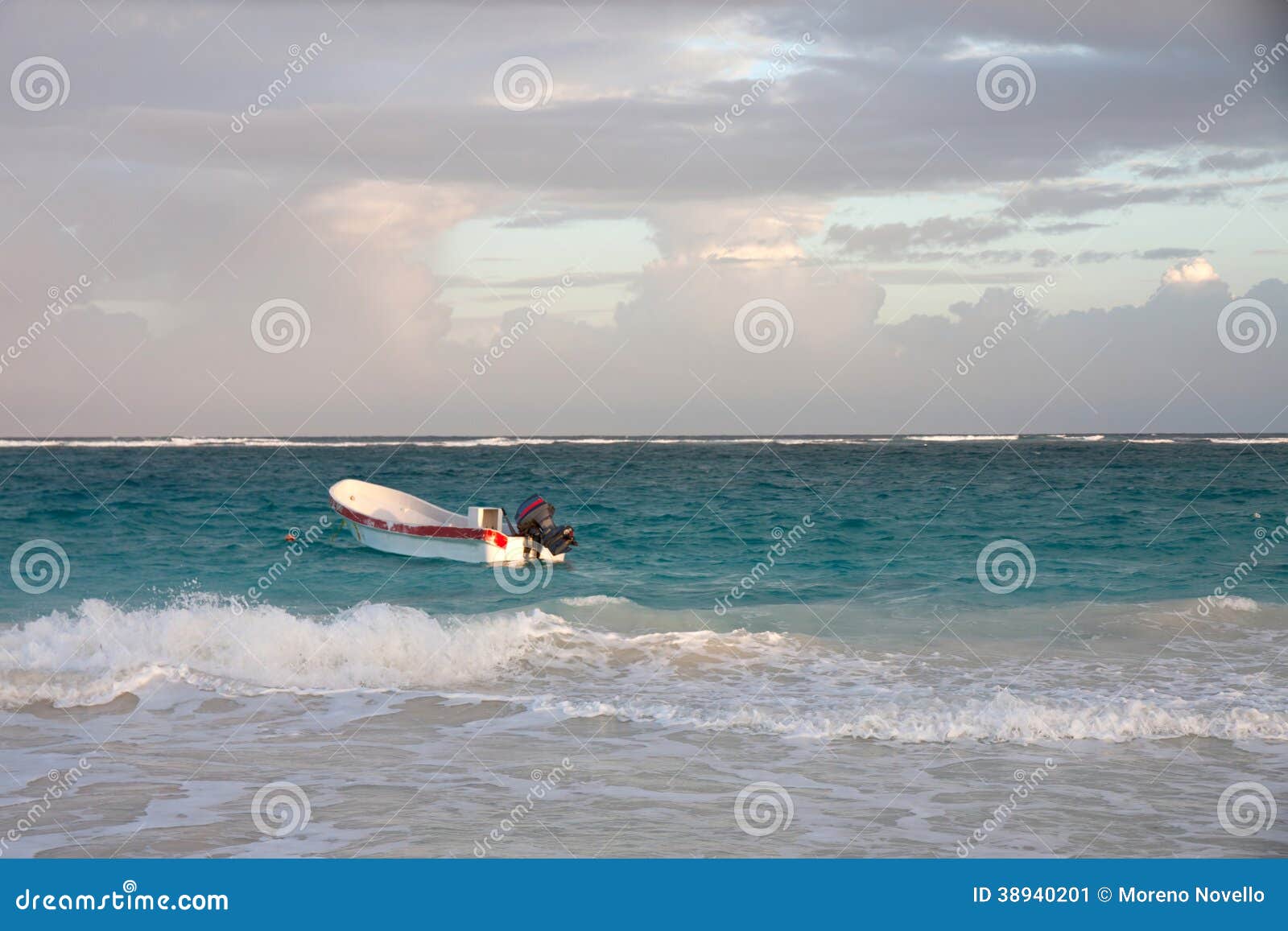Sunset in Tulum, Mexico stock image. Image of blue, summer - 38940201