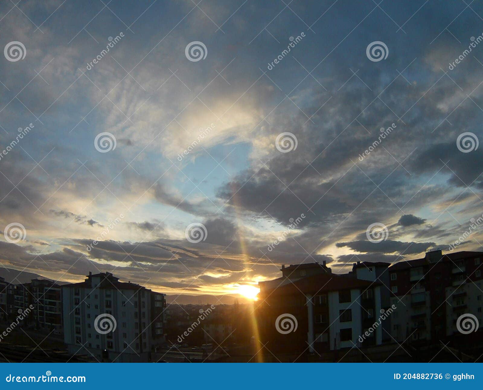 Sunset from Turkey stock photo. Image of afterglow, cloud - 204882736