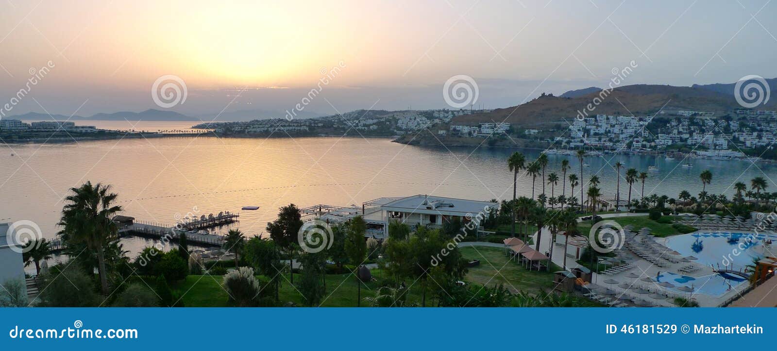Sunset in Turkey Bodrum stock image. Image of sunset - 46181529