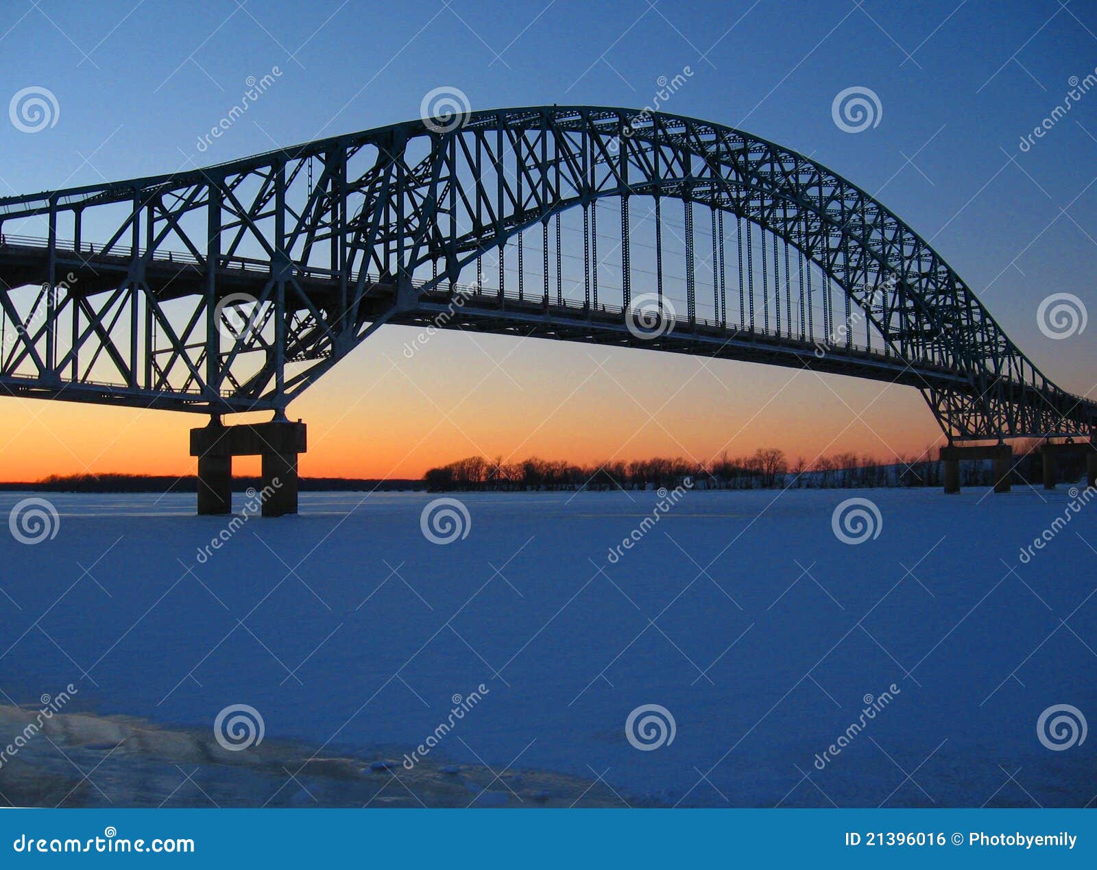 Sunset Under Bridge stock photo. Image of architecture - 21396016