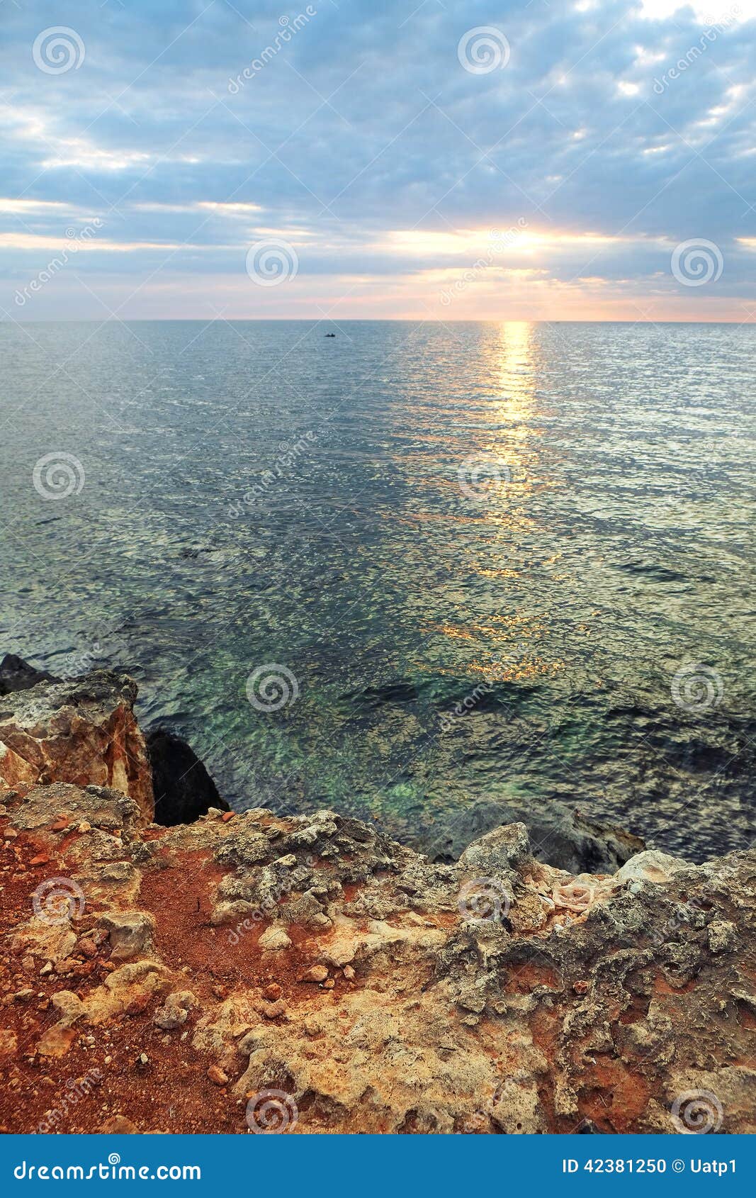 Sunset under the sea stock photo. Image of landscape - 42381250