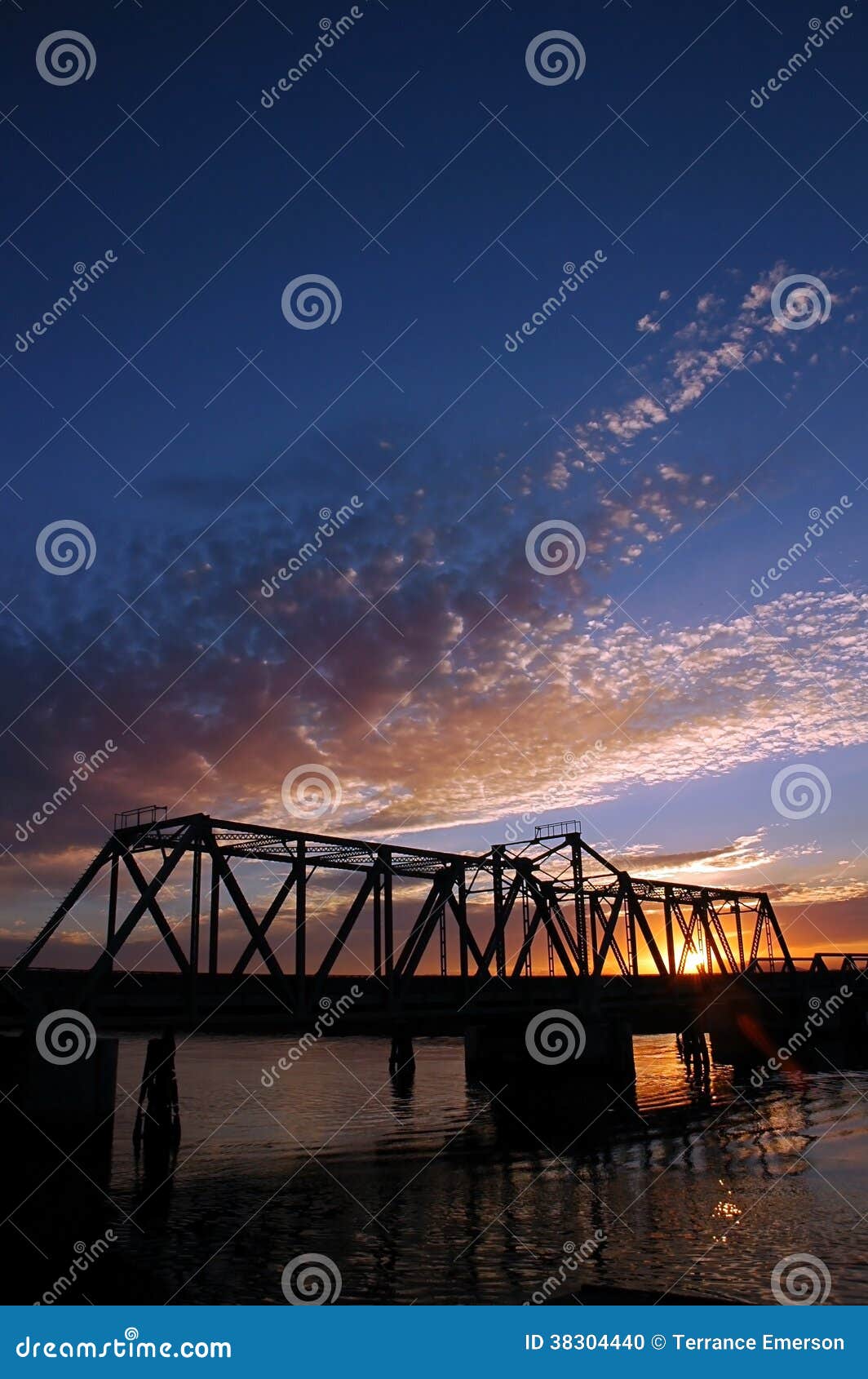 Sunset at Union Point Bridge, California Stock Photo - Image of scenic ...