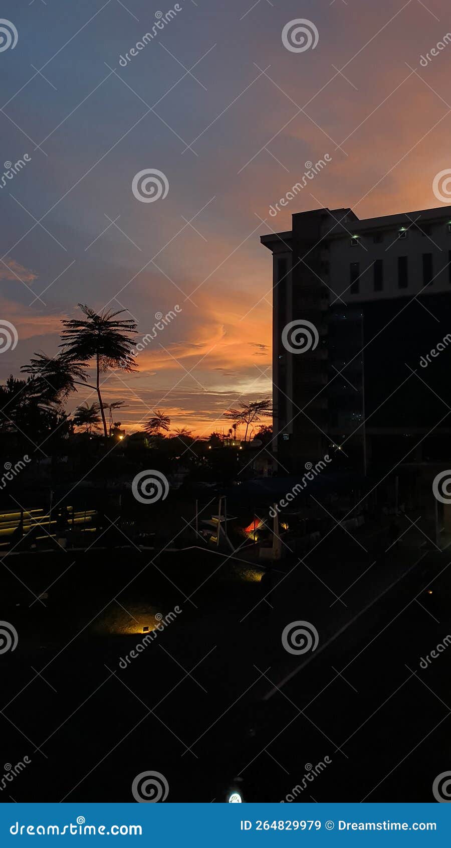 Sunset in University from Indonesia Sky Stock Image - Image of sunset ...