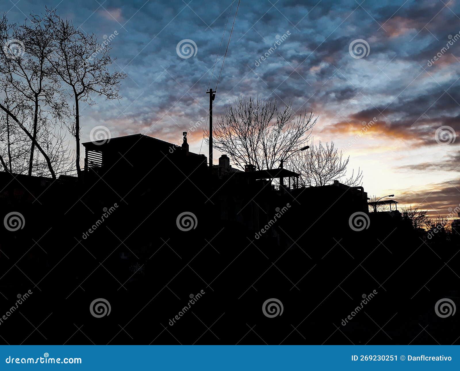 Sunset Urban Silhouette Scene Stock Image - Image of cityscape, people ...